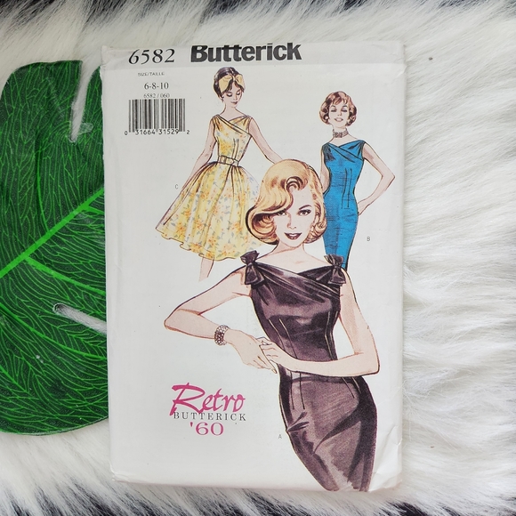 Butterick | Office | Butterick Retro 6s Sewing Pattern 6582 Womens ...